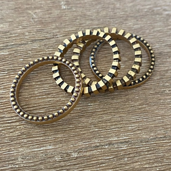 J. Crew | Jewelry | Jcrew Stacking Rings Set Of 4 Size 7 | Poshmark